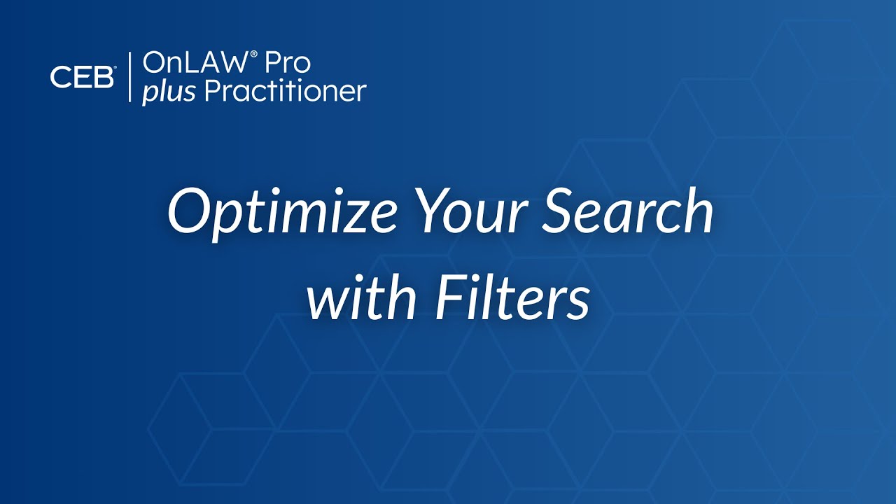 CEB Central Search | OnLAW Pro plus Practitioner