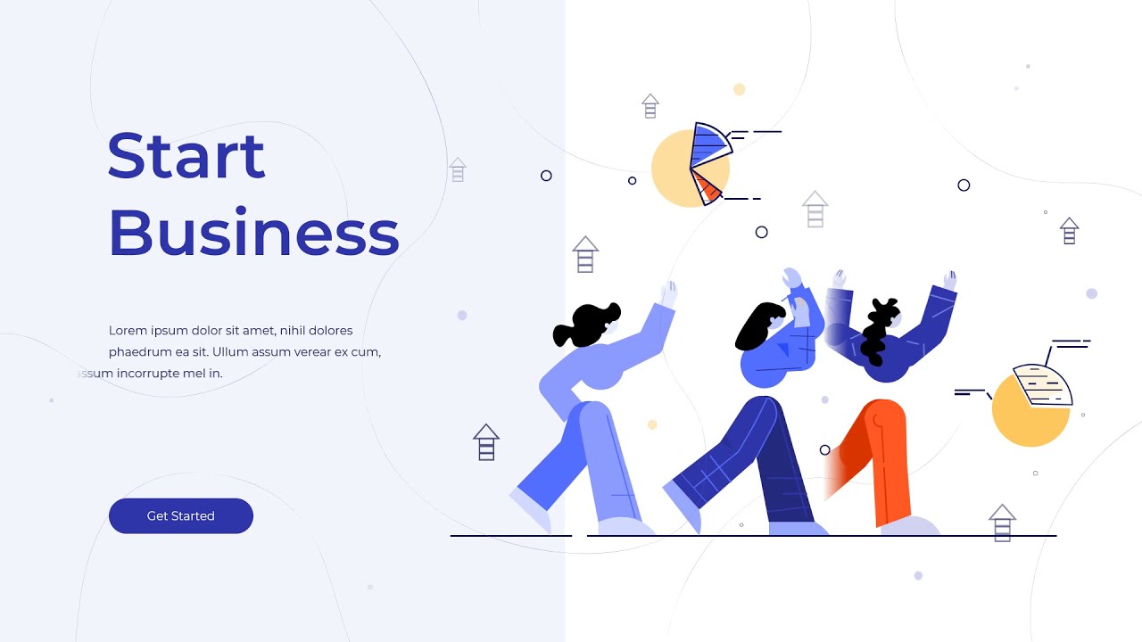 Start Business Plan Presentation Animated Slides in PowerPoint