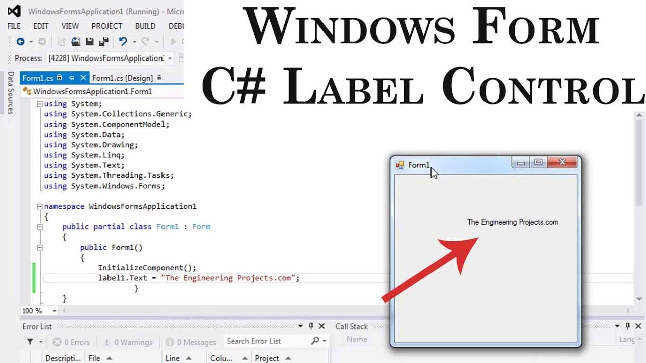 046 - Windows Form C# Label Control