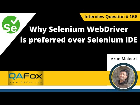 Why Selenium WebDriver is preferred over Selenium IDE (Selenium Interview Question #166)