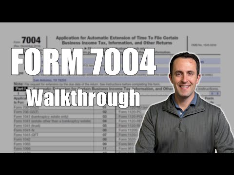 File IRS Form 7004 Walkthrough 2025