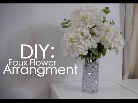 DIY fake flower arrangment
