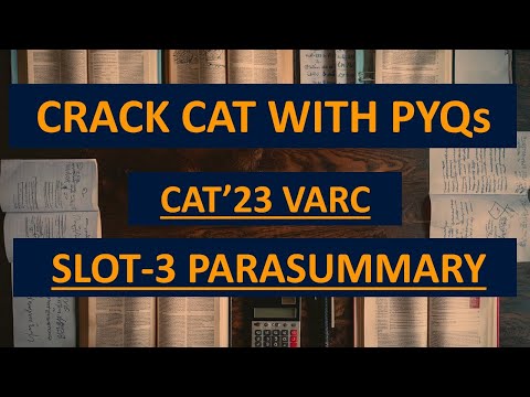 CAT 2023 SLOT 3 PARA SUMMARY