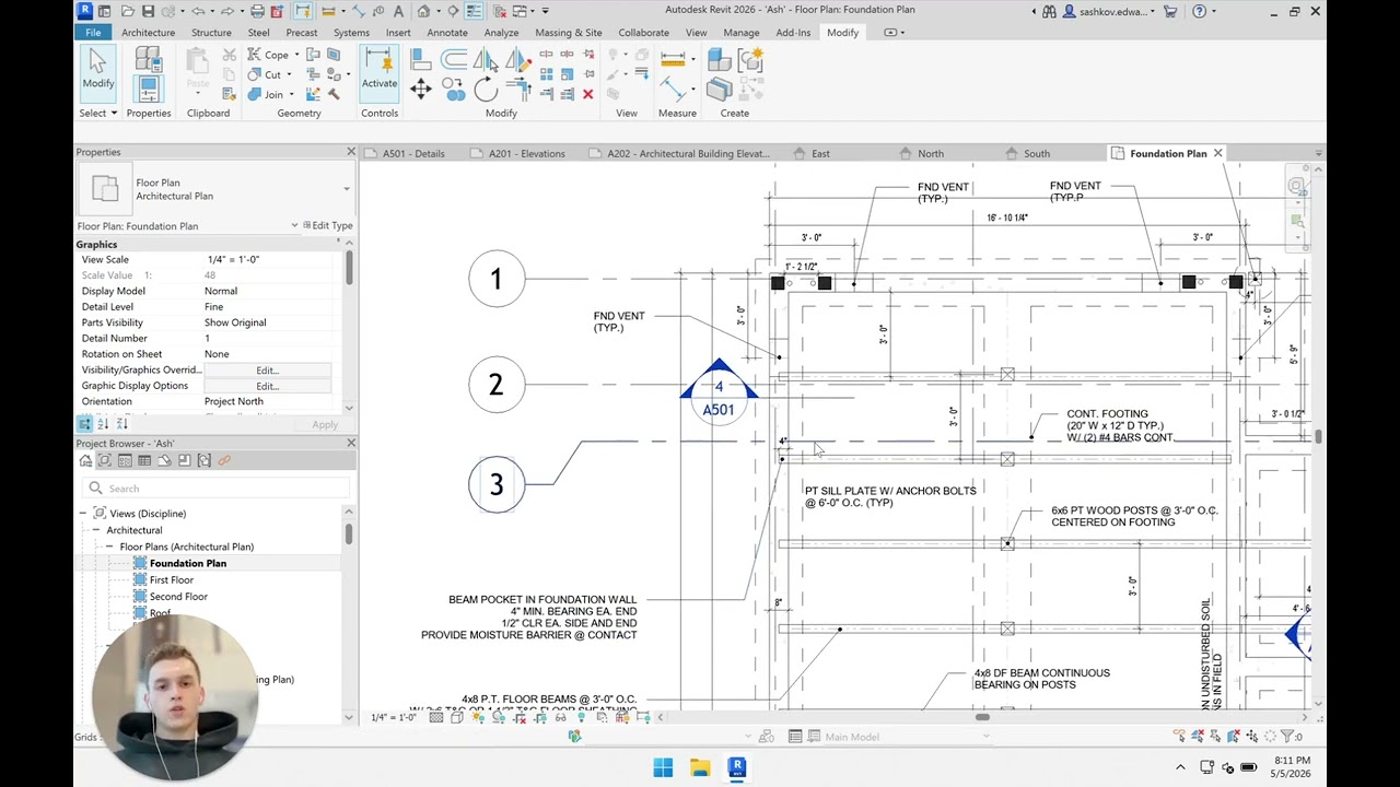 Foundation Plan Breakdown - Beams, Footings & Structural Layout