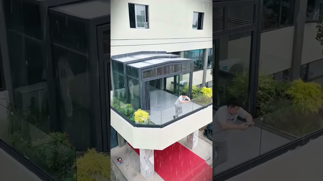 #balconydecor #glasshouse #music #architecture #design #glassfloor #house #balconydesign #glassroom