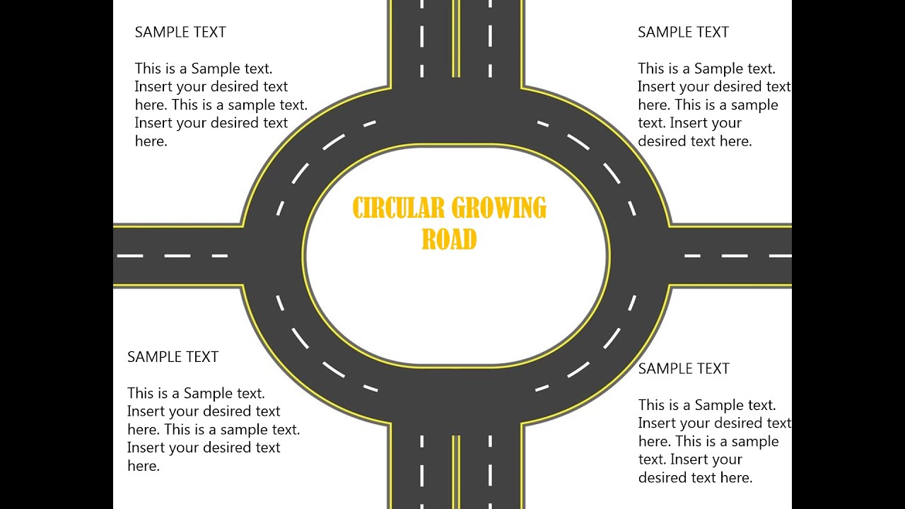 Circular Growing Roadmap PowerPoint Template