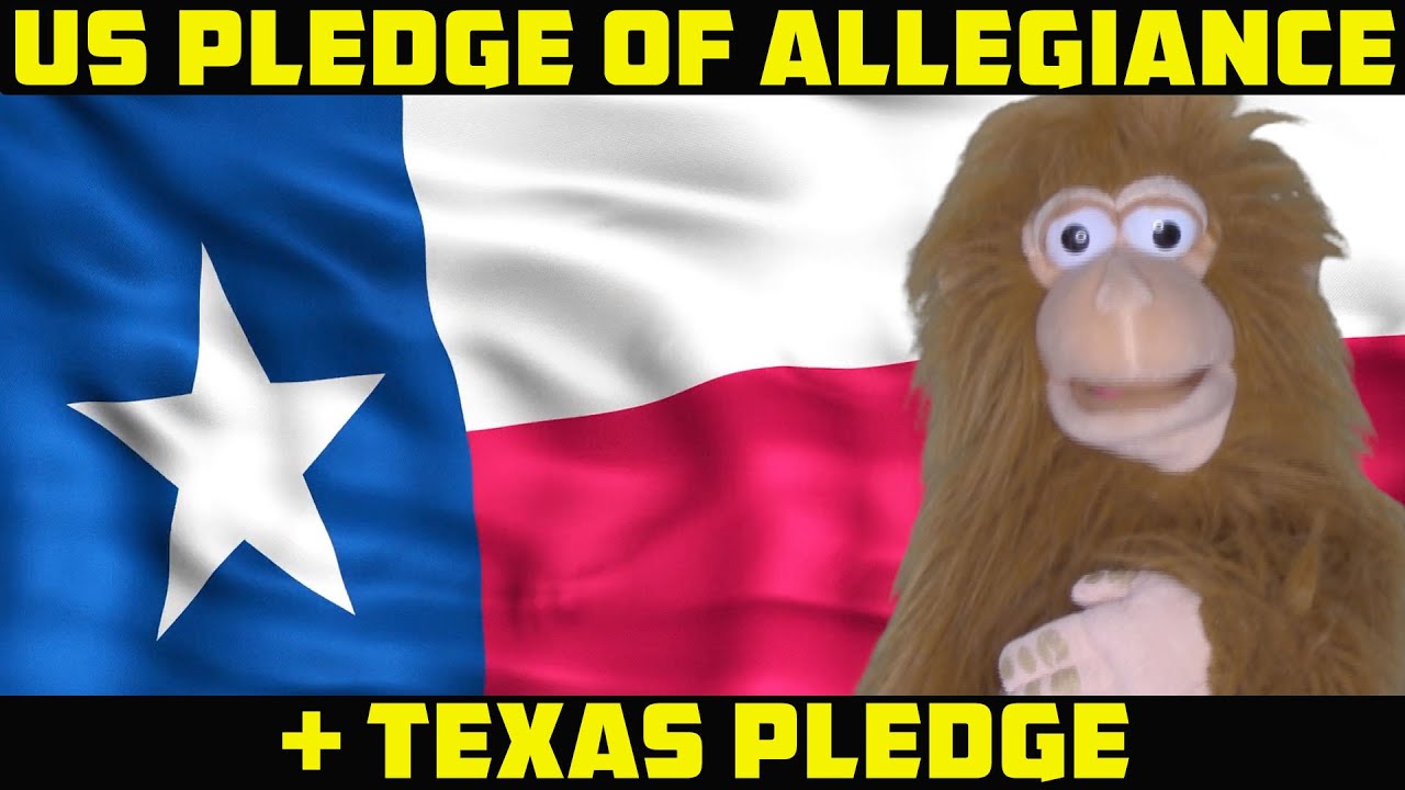US and Texas Pledge of Allegiance for children: preschool and kindergarten
