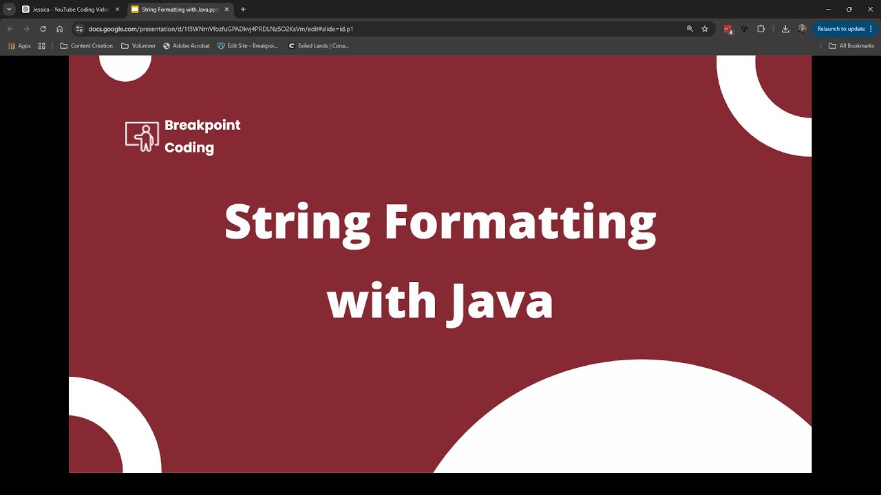 String Formatting with Java