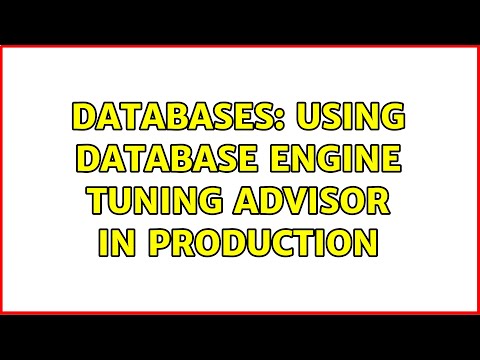 Databases: Using Database Engine Tuning Advisor in production (2 Solutions!!)