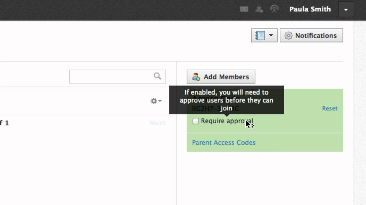 Add Course Members using Access Code