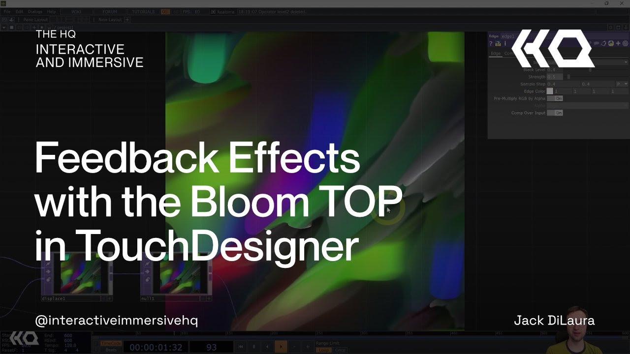 Feedback Effects with the Bloom TOP in TouchDesigner - TouchDesigner Tutorial 167