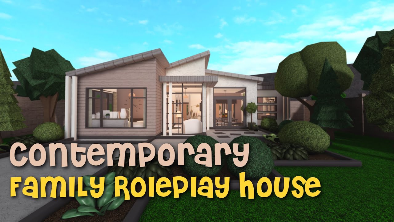 Roblox Bloxburg: No Game pass Contemporary Modern Roleplay House Speedbuild + Tour | Minami Oroi
