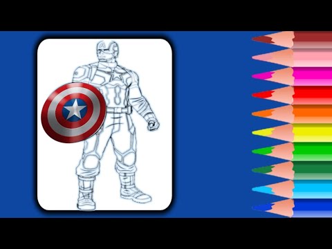 Marvel Avengers Captain America Coloring Page: Perfect For Kids!