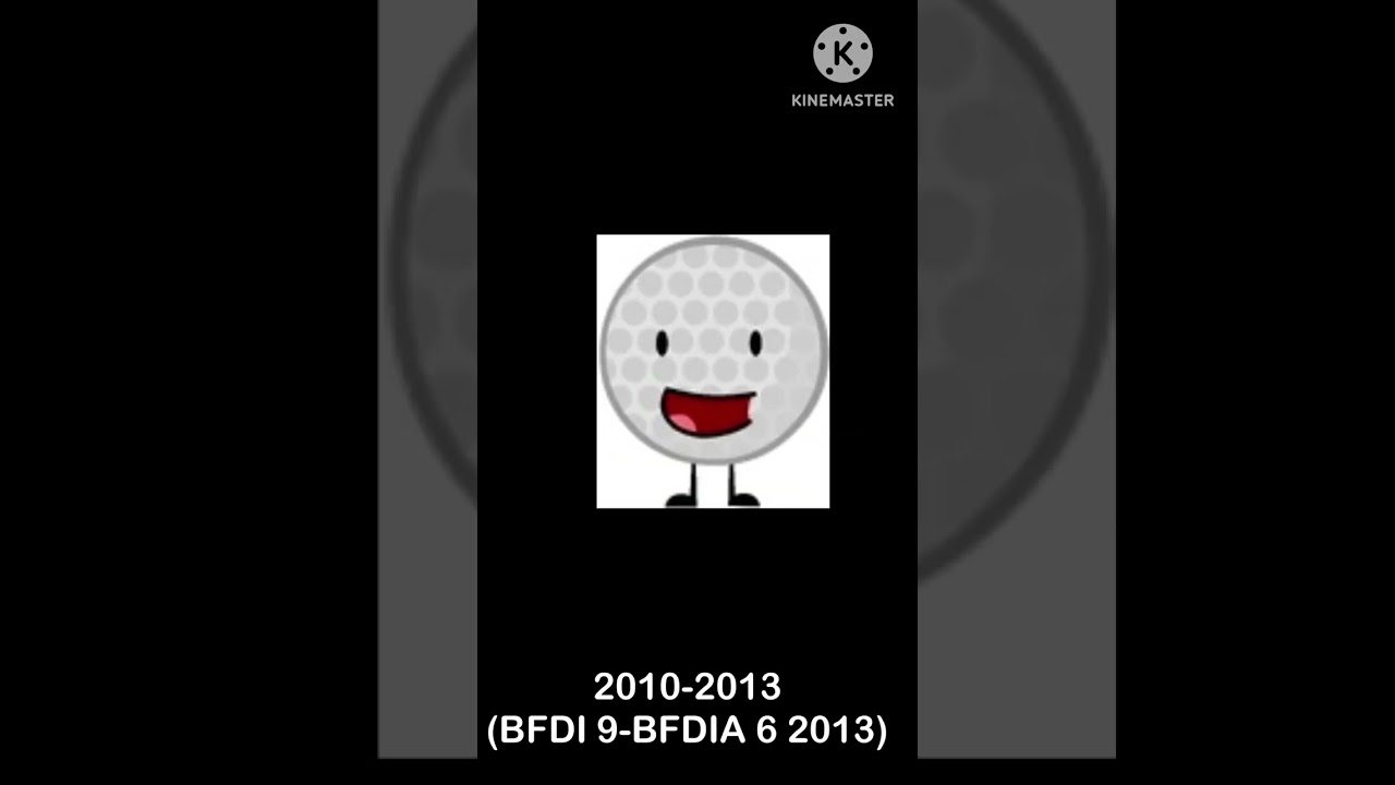 The evolution of Golf Ball from BFDI