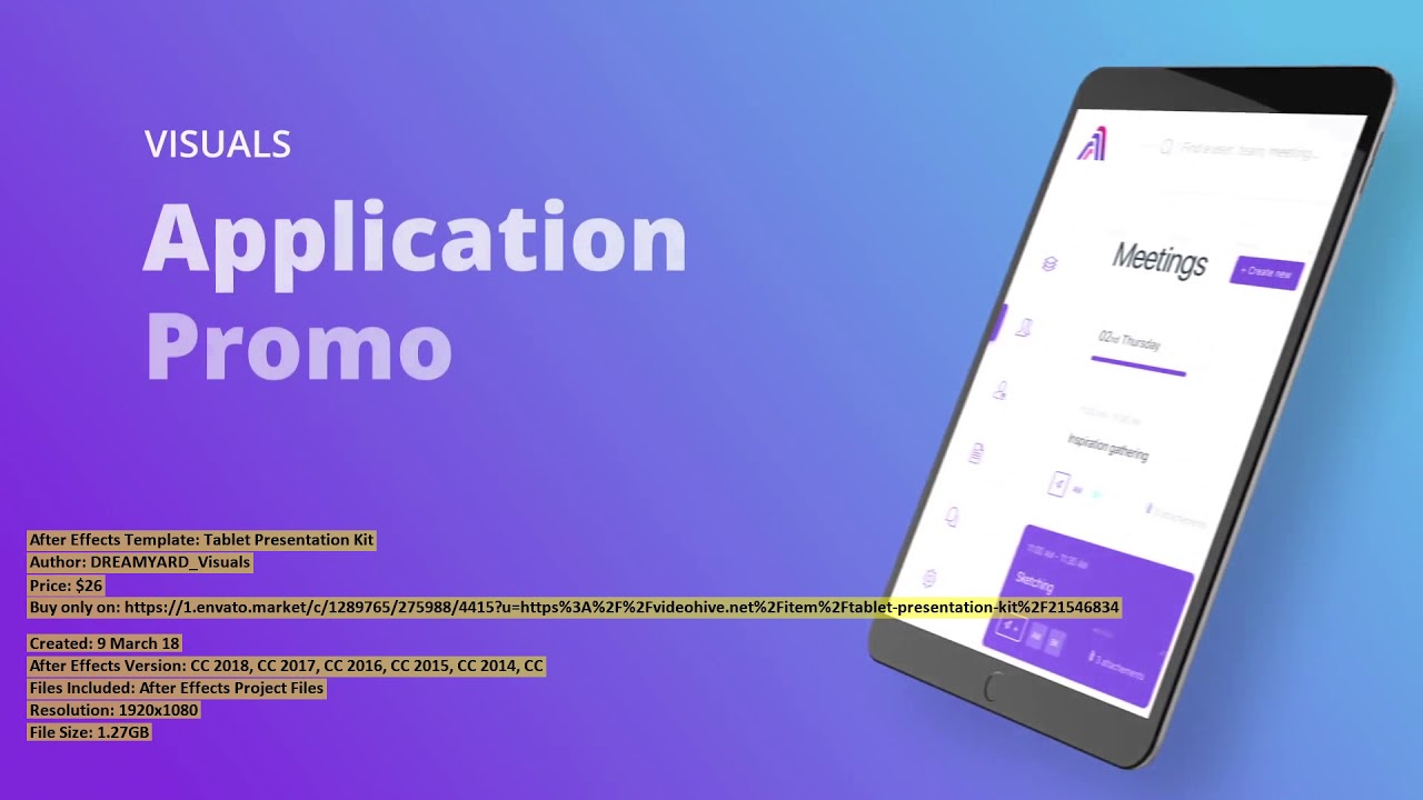Tablet Presentation Kit | After Effects Template | VideoHive 21546834