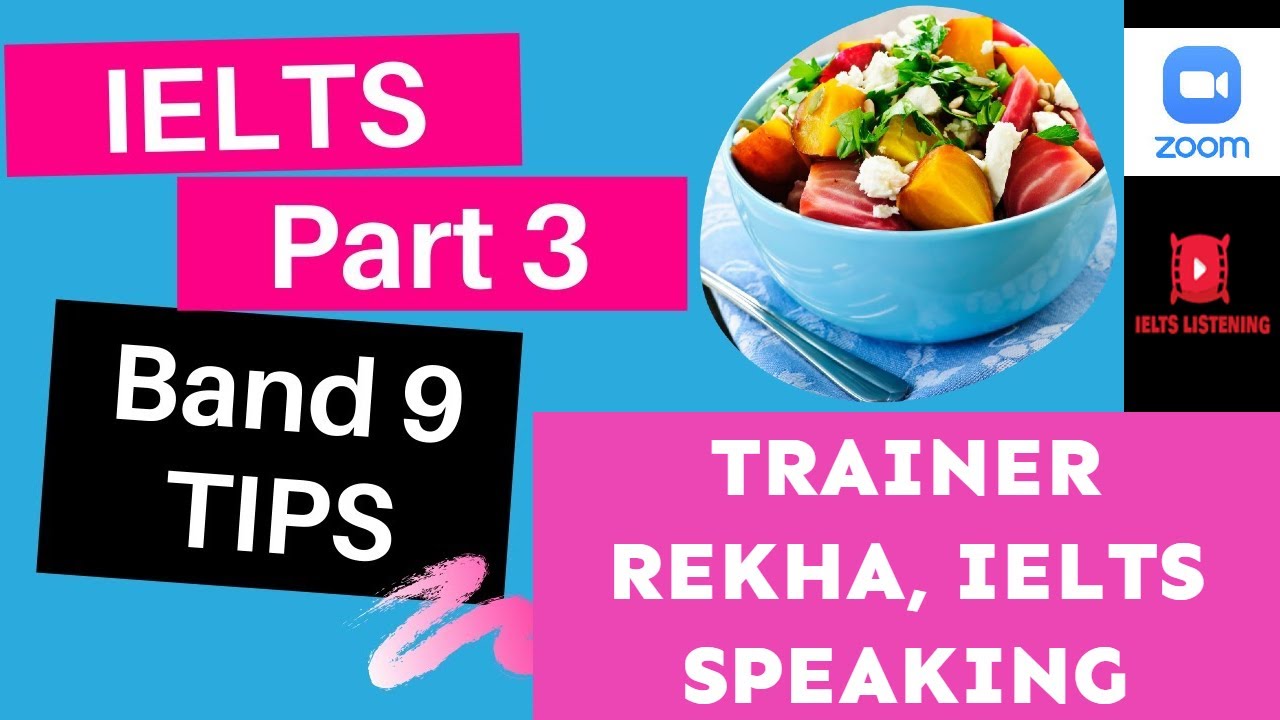SPEAKING QUESTIONS 2024 IELTS SPEAKING FOOD AND COOKING IELTS SPEAKING PART 3 TRAINER REKHA TIPS