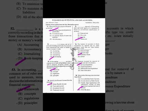cma foundation accounts and costing june 2025 answer key|| question paper june 2025 ||#cma #fyp