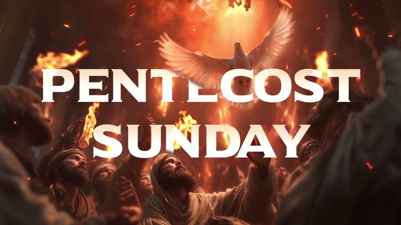 Pentecost Sunday 2025 with Text – 4K Seamless Loop | Free No Copyright Worship Background