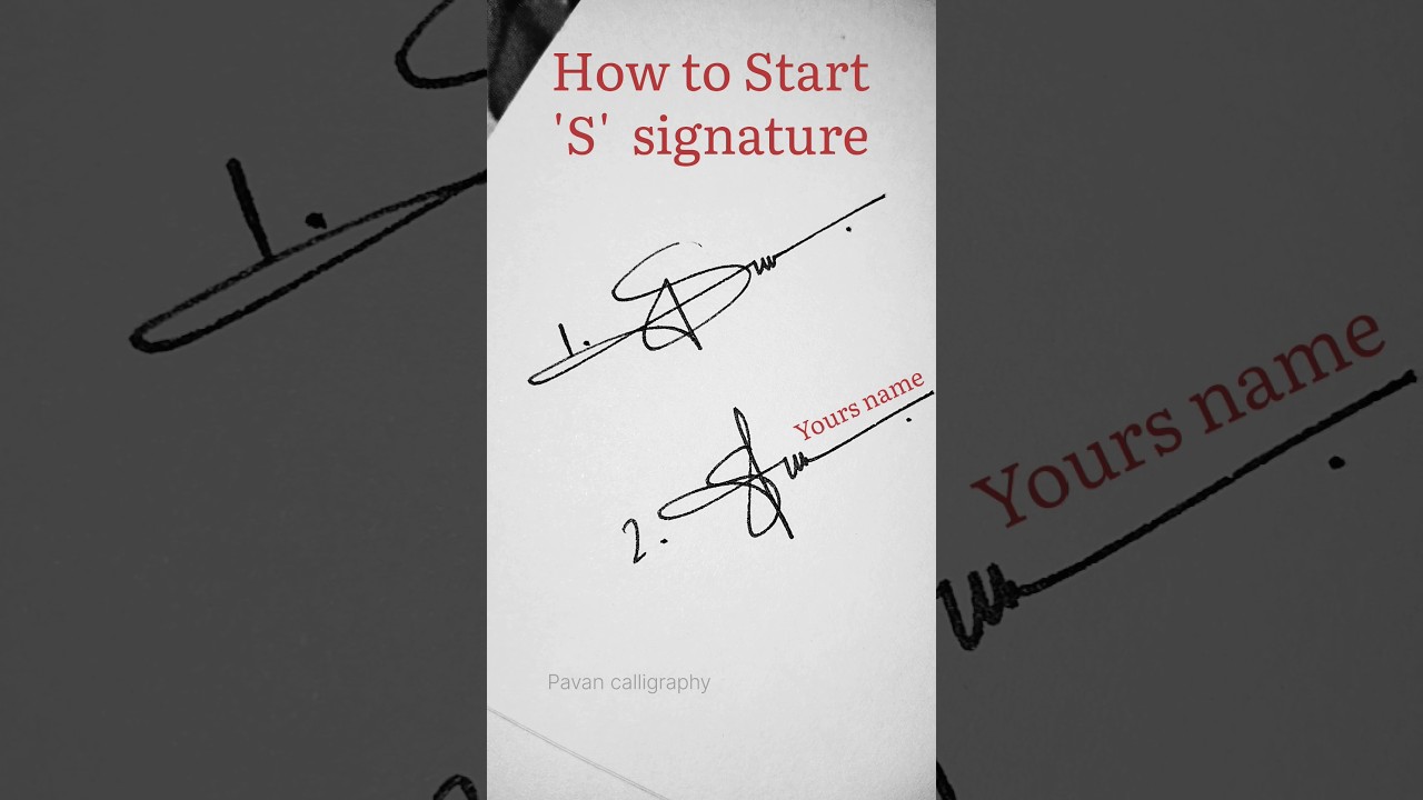 Two type of S letter name signature style ❤️#signature #sign
