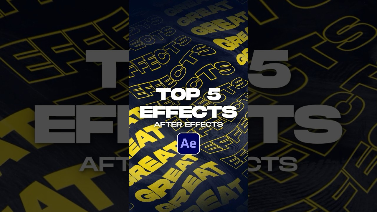 5 Best Effects in After Effects #tutorial