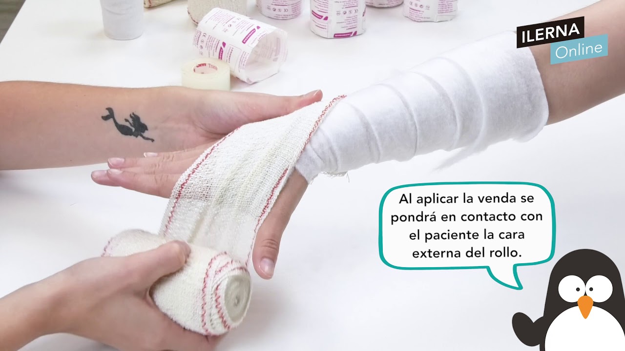 Cómo hacer vendaje en espiral