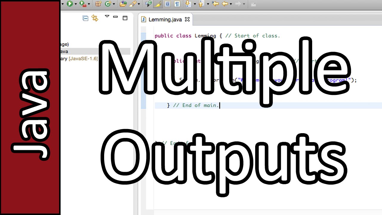 Multiple Outputs - Java Programming Tutorial #5 (PC / Mac 2015)