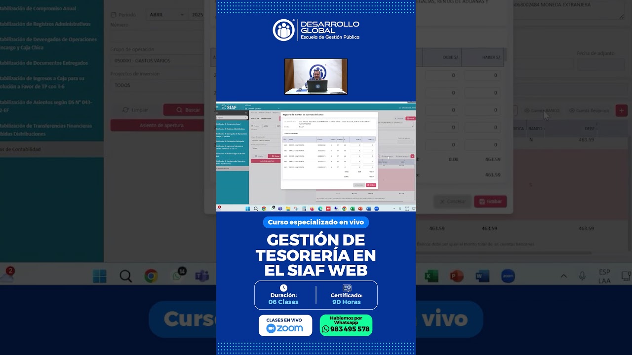 Course 🔥Treasury Management in SIAF Web 📲 Information: https://wa.link/331gwv or 983 495 578