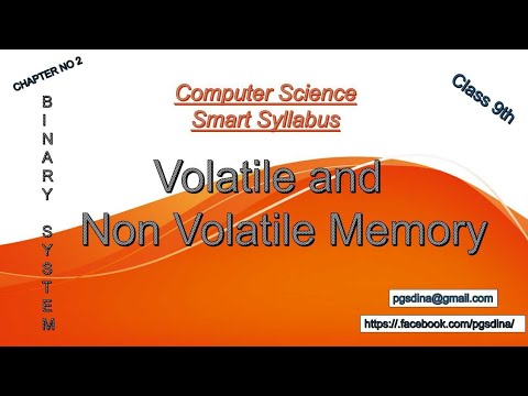 What is the difference between volatile and non volatile Memory || 9th computer