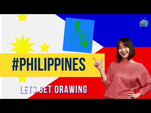 How To Draw Philippines Map | Learn How to colour Philippines Flag