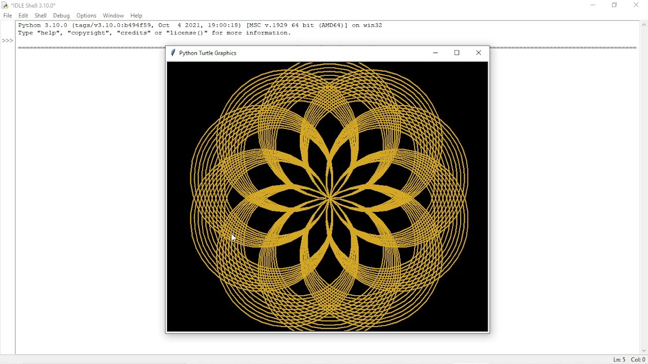 Python Turtle Graphics/🆒 DESIGN/Making Circle Design Using Python Turtle🐢🐢🐢|Python Programming...