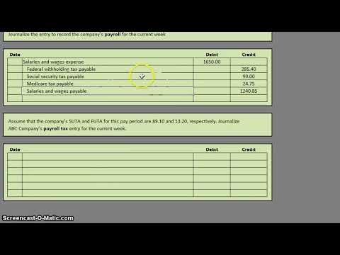 Journalizing Payroll Entries