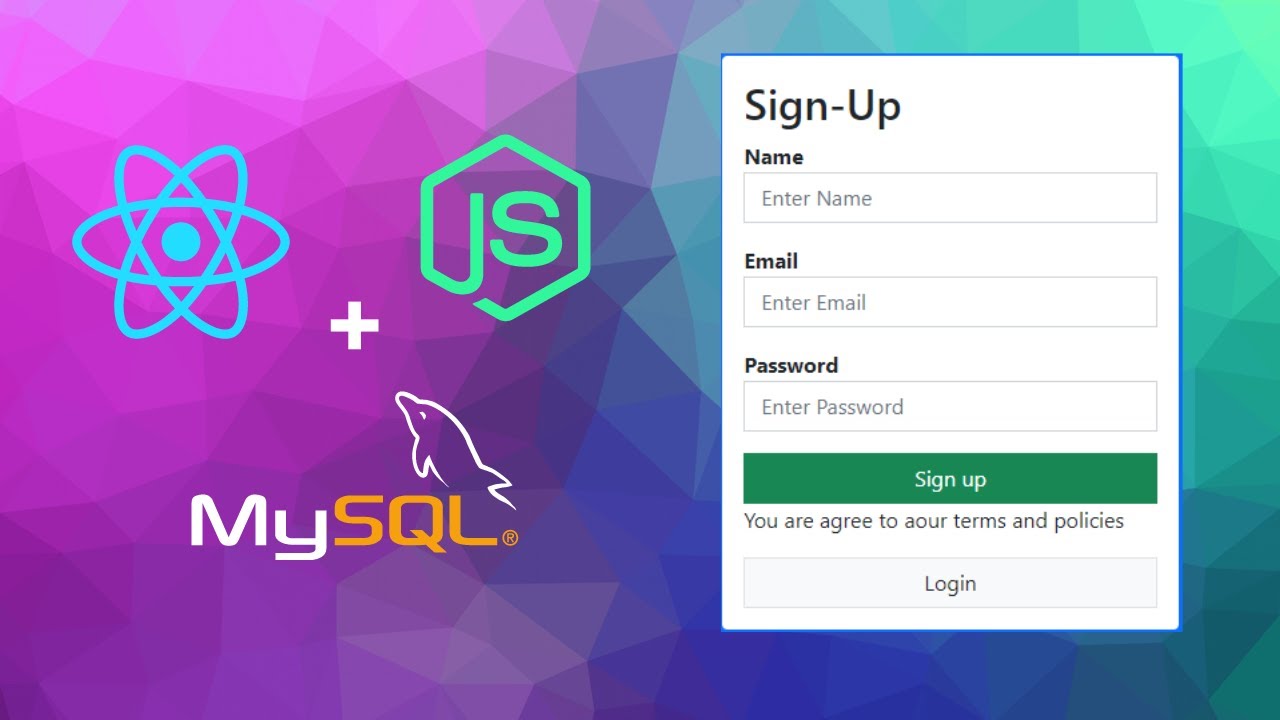 Create a Registration Form With React.js, Expresss.js/Node.js & MySQL
