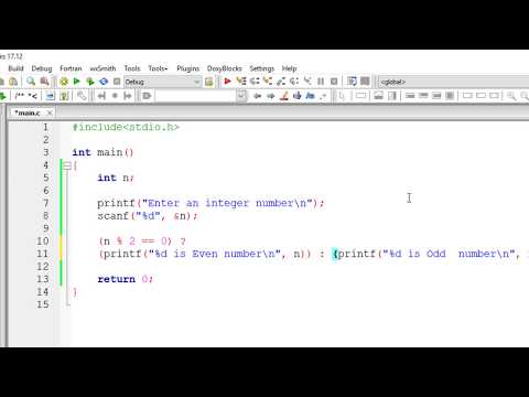 Even or Odd Number using Ternary Operator : C Program