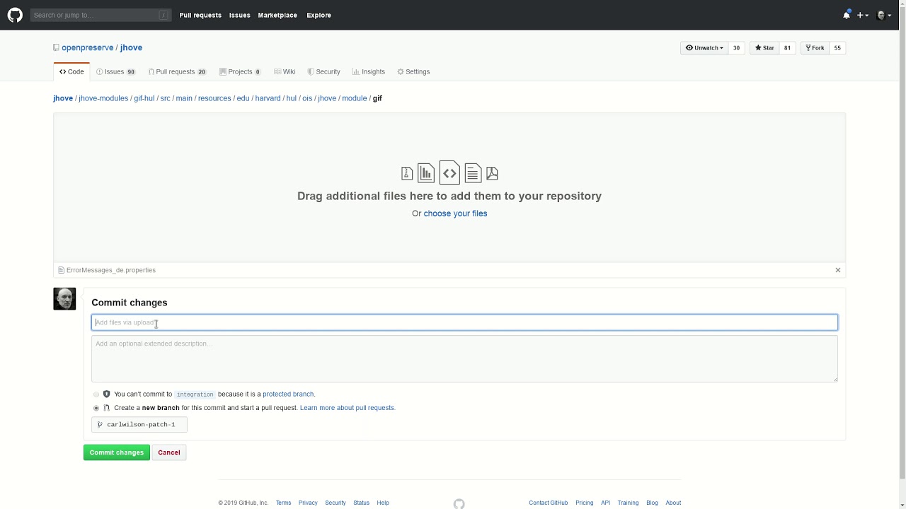 Create a JHOVE Translation GitHub Pull Request