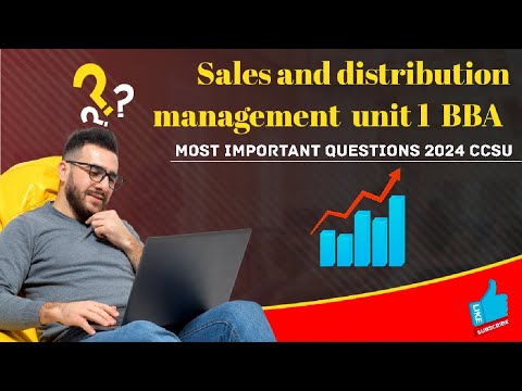 sales and distribution management unit 1 BBA notes and important question 2024 CCSU | Mukul mangal