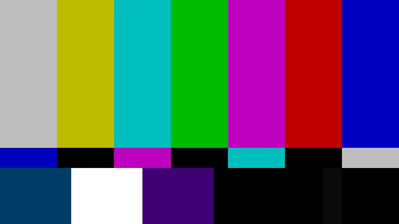 12 Hours SMPTE color bars - 8K 60FPS