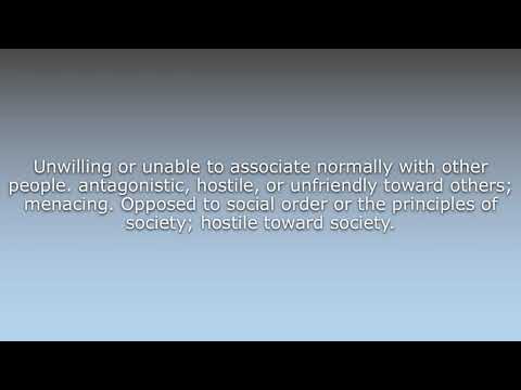 What does Antisocial mean?