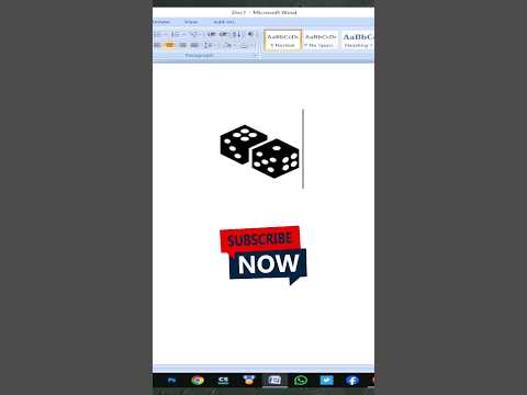 Two black dice cube icon code Ms word #msword #mswordtricks