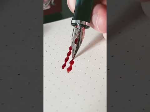 Three tined music flex nib in action (Noodler’s Triple Tail)