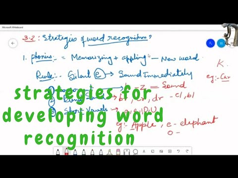 Strategies for developing word recognition skills | Learning Disability | Teaching strategies