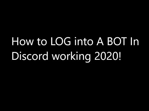 HOW TO LOG INTO A *BOT* | Discord