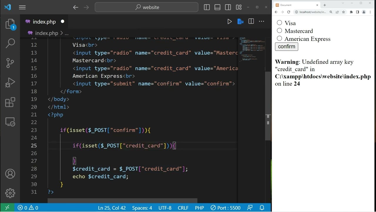 PHP radio buttons explained