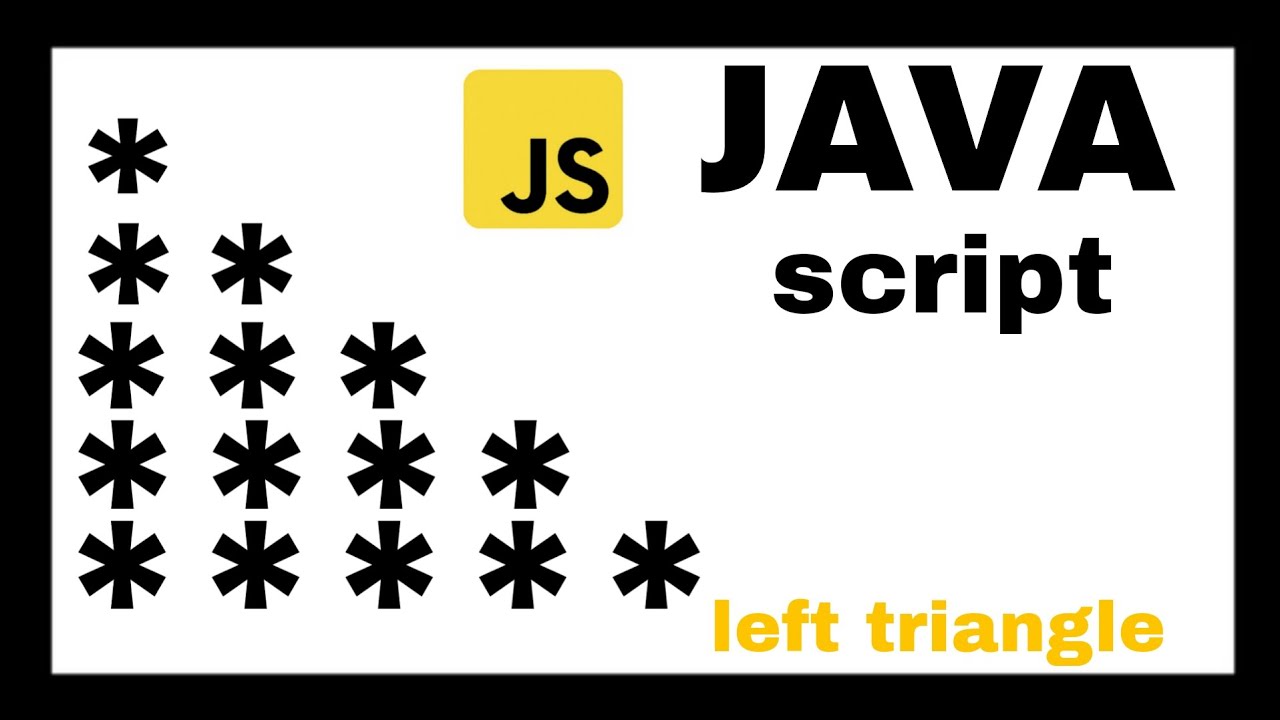 Left-Aligned  Triangle Pattern in JavaScript || beginner level