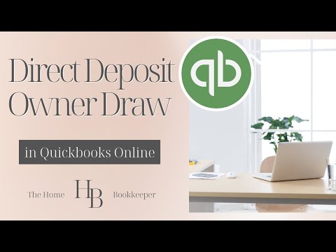 How To Do An Owner Draw Via Direct Deposit | QBO Tutorial | The Home Bookkeeper