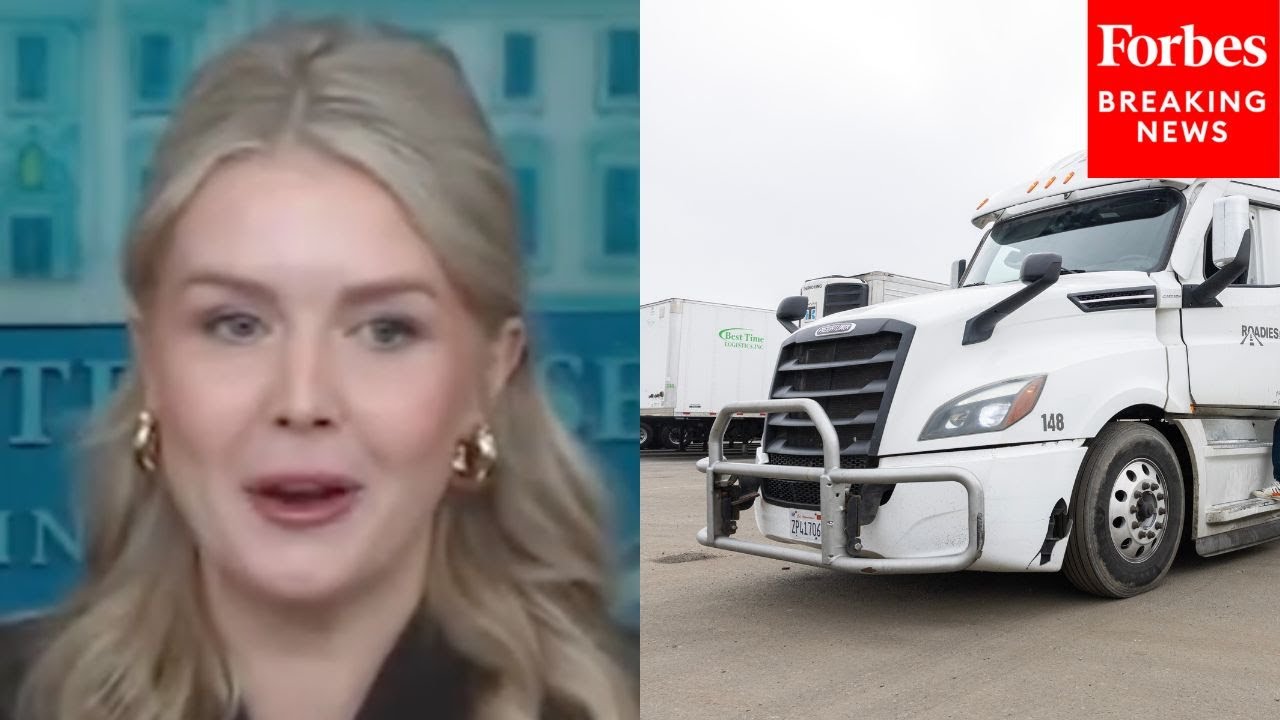 Karoline Leavitt Doubles Down That U.S. Truck Drivers 'Should Be Speaking English' As A Bare Minimum