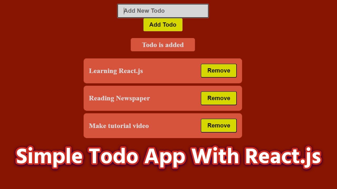 Simple Todo App with React.js