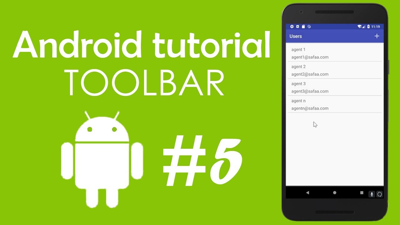 Android Tutorial #5 - Toolbar - Action-bar - Menu