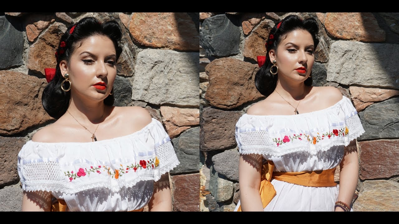 Tutorial Mexican Calendar Girl PinUp Hairstyle  | Nena Moreno