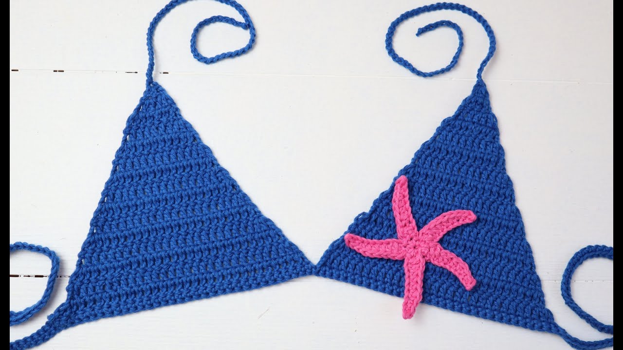 Crochet Triangle Starfish Bikini Top | How To Crochet Pattern