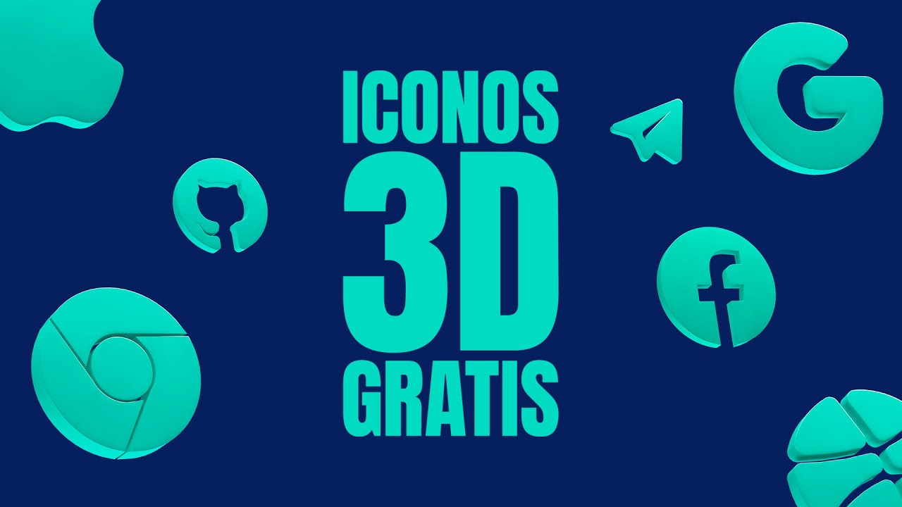 Pack de Iconos 3D GRATIS (Social Media)